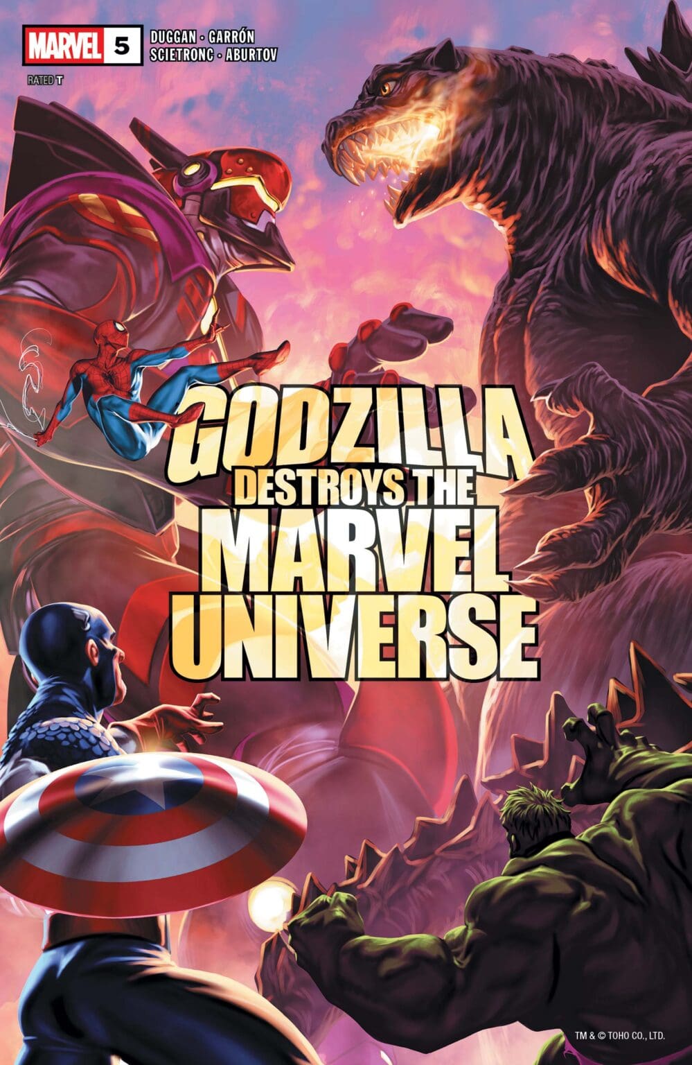 GODZILLA DESTROYS THE MARVEL UNIVERSE #5: World War Godzilla!